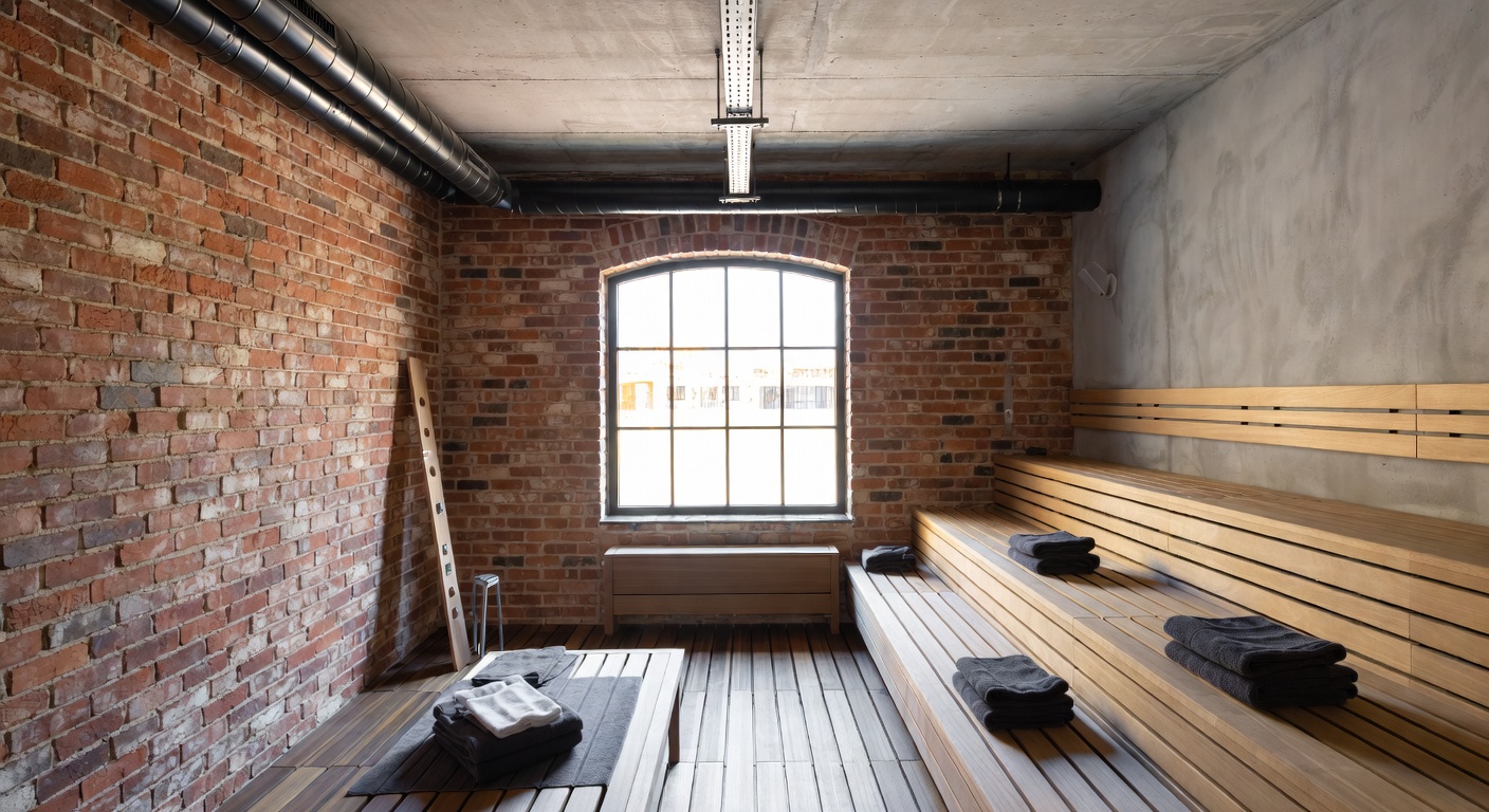 Industrial Sauna / Spa Room Design Ideas | AI Interior Design ...
