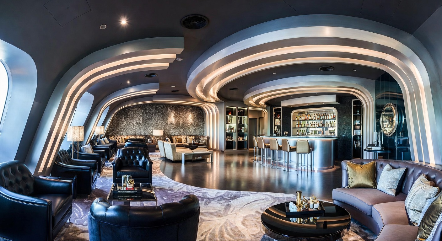 Space Age Smoking Room / Cigar Lounge Design Ideas | AI Interior Design ...